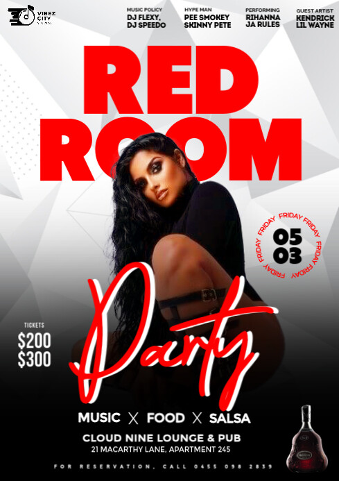Copy of Fantasy Naughty Red Room Club Event Flyer A4 | PosterMyWall