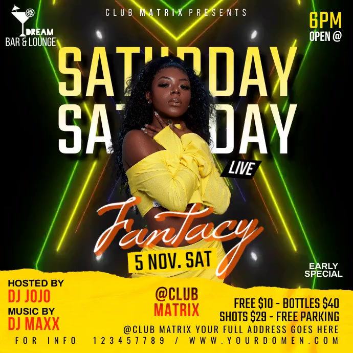 FANTASY SATURDAY Template | PosterMyWall