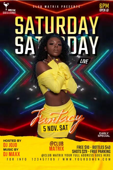 FANTASY SATURDAY Template | PosterMyWall