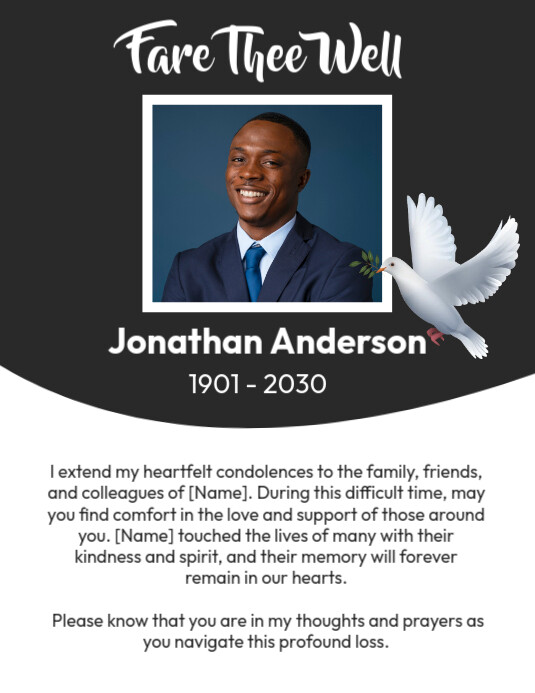 Fare Thee Well Template | PosterMyWall