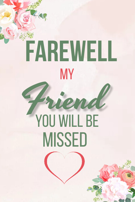 Fare well, friend, corporate ,event Template | PosterMyWall