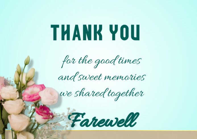 Farewell Card Template | PosterMyWall