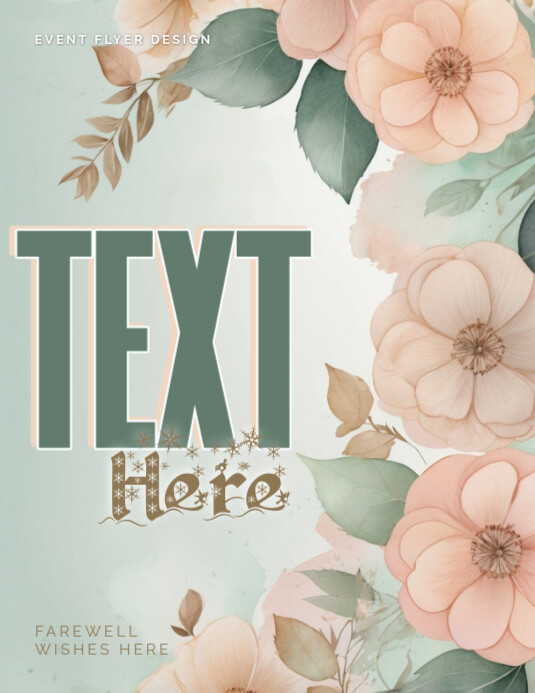 Copy of Farewell Card Flyer Background – Watercolor Floral Gradient ...