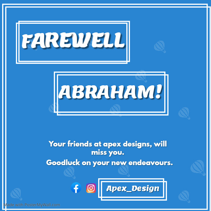 Farewell design template | PosterMyWall