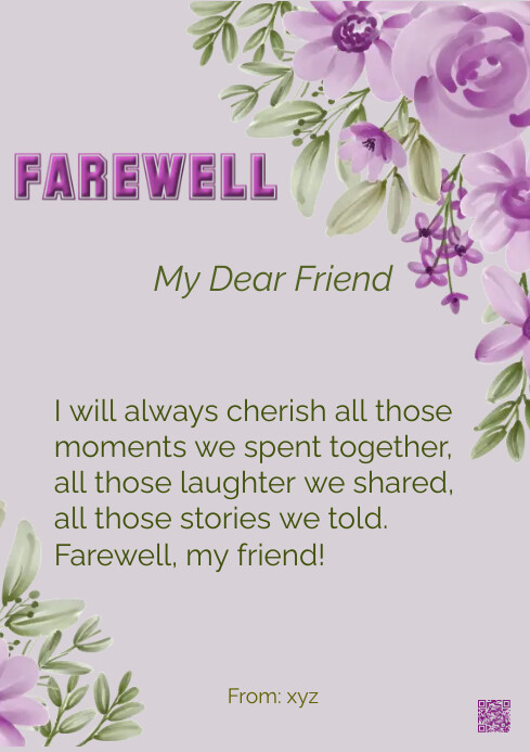 Farewell Template | PosterMyWall