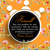 Farewell greeting card template design | PosterMyWall