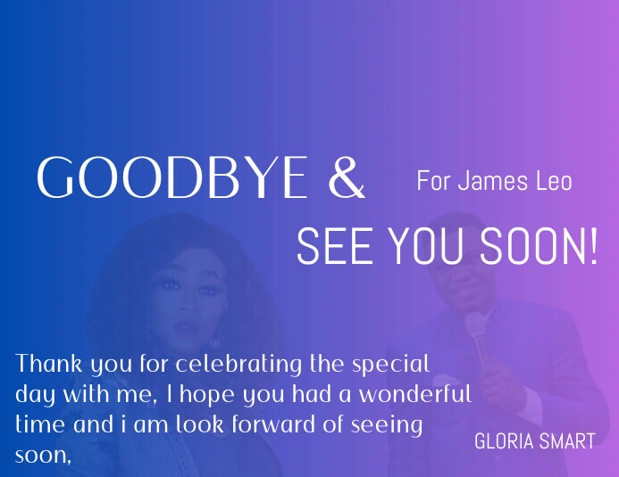 Farewell msg Template | PosterMyWall