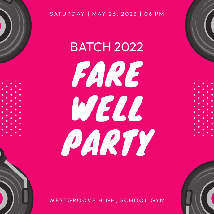 FAREWELL PARTY Template | PosterMyWall