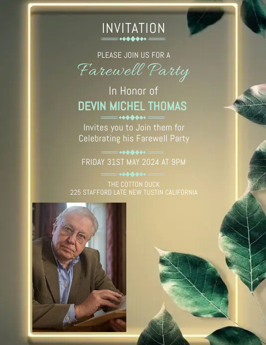 FAREWELL PARTY FLYER DESIGN Template | PosterMyWall