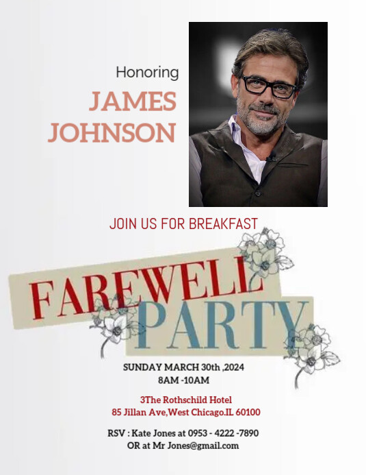 FAREWELL PARTY FLYER DESIGN Template | PosterMyWall
