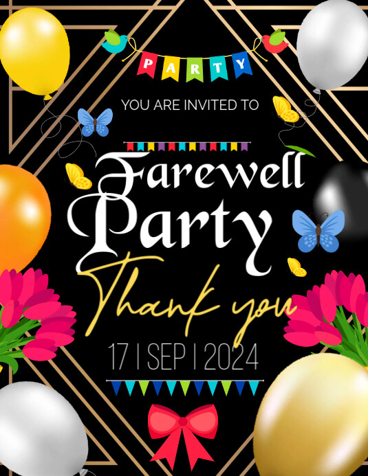 Plantilla de Farewell party flyer template | PosterMyWall