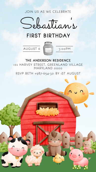 Farm Animals Template | PosterMyWall