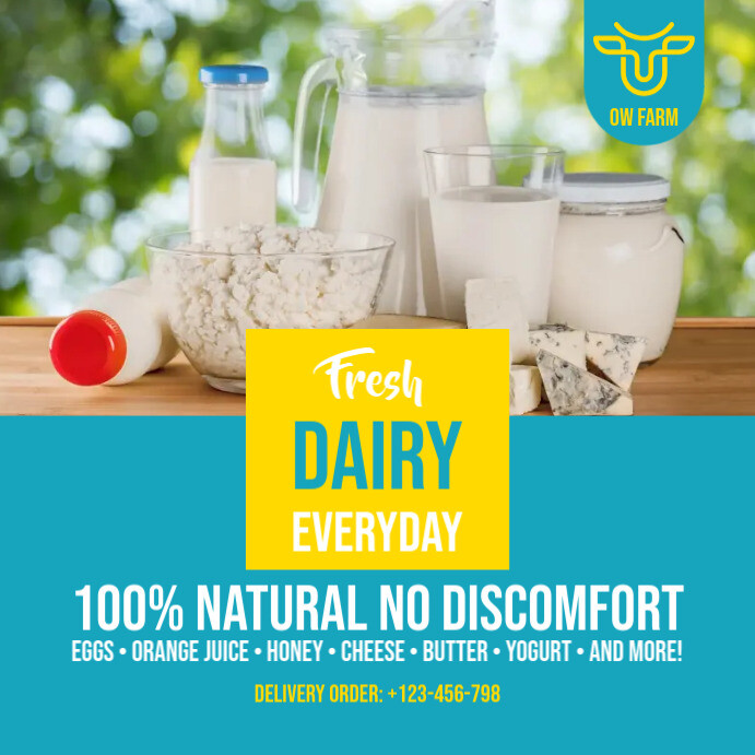 Farm Fresh Dairy Post - Dairy Flyer - Farm Products Template | PosterMyWall