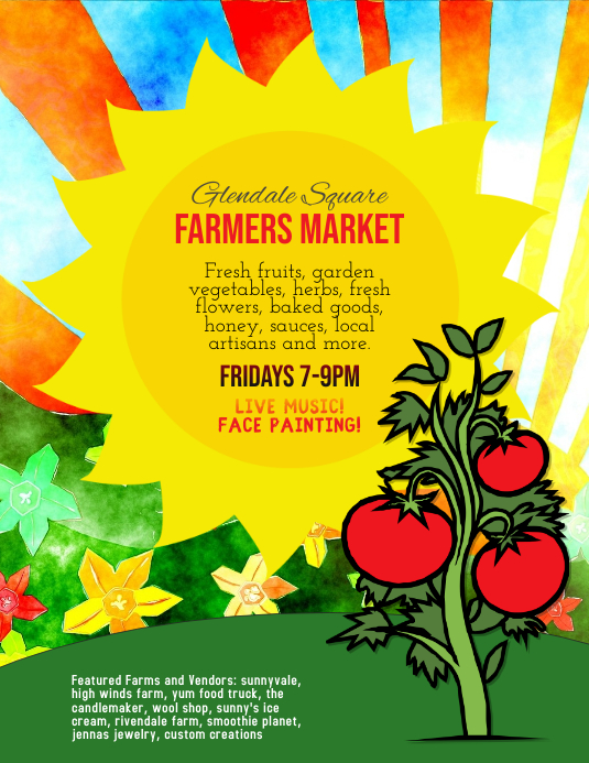 Farmer's Market Farm Stand Flyer Template | PosterMyWall