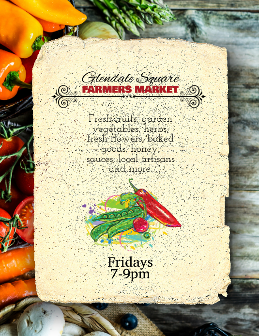 Farmer's Market Farm Stand Flyer Template | PosterMyWall