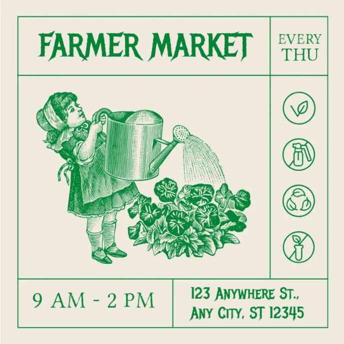 Plantilla de FARMER MARKET Album Cover | PosterMyWall