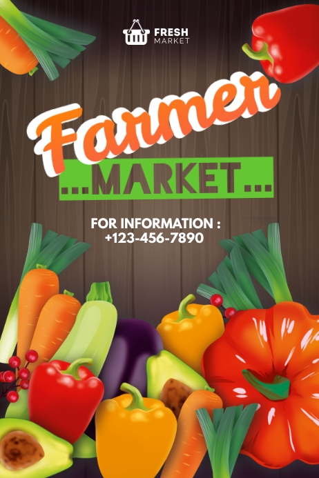 Copy of Farmer market poster template | PosterMyWall