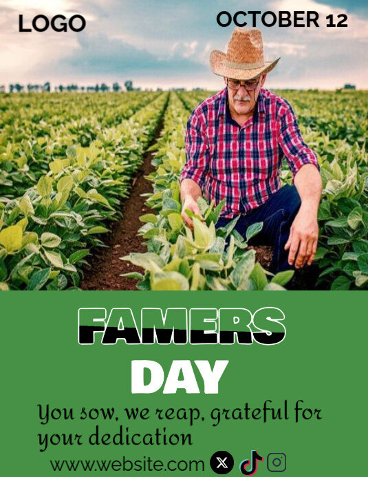 Farmers day template design | PosterMyWall