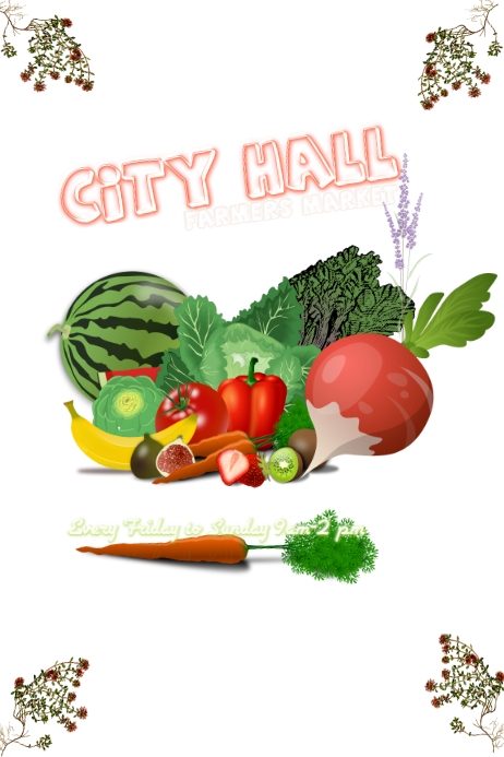 Farmers Market poster Template | PosterMyWall