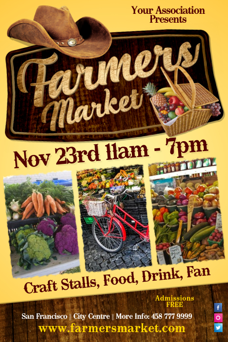 Copy of Farmers Vegetable Market Poster | PosterMyWall