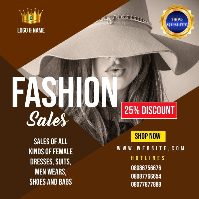 Fashion and sales Template | PosterMyWall