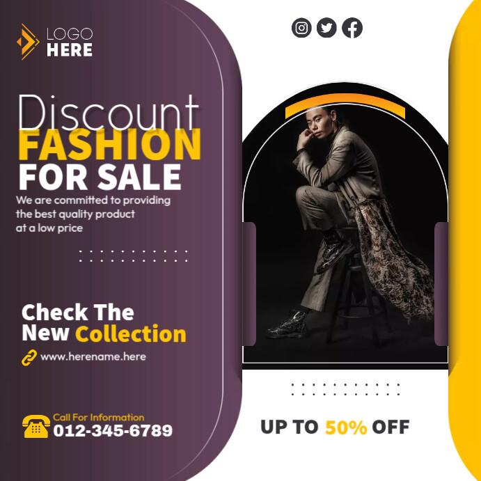 Fashion Collection Sale Post Template | PosterMyWall