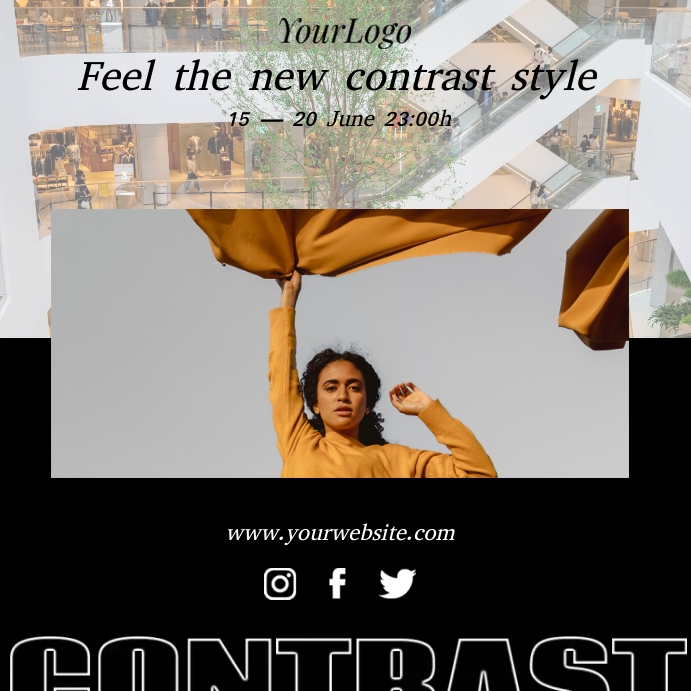 Copy of Fashion Contrast Style AD | PosterMyWall