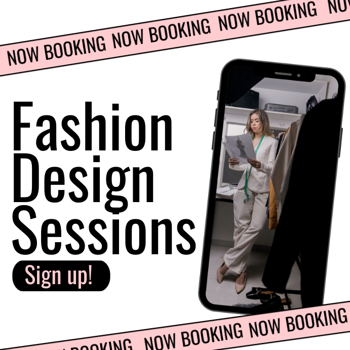 Fashion Design Sessions iPhone instagram post Template | PosterMyWall