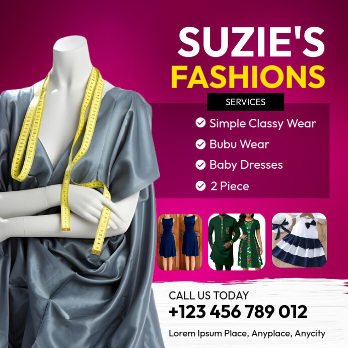 Copy of Fashion Designer ad | PosterMyWall