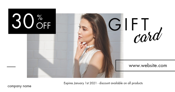 fashion gift card voucher 30% off Template | PosterMyWall