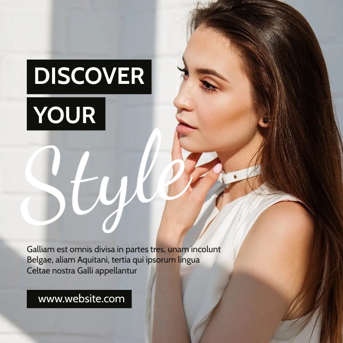 fashion girl advertisement discover your styl Template | PosterMyWall