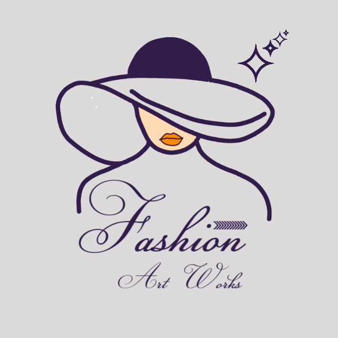 Copy of Fashion girl one line art logo design | PosterMyWall