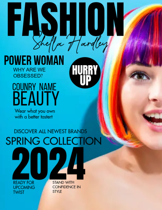 Fashion magazine cover design template | PosterMyWall