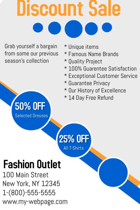 Fashion Outlet Sale Flyer Template | PosterMyWall