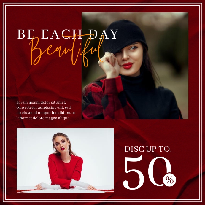 Fashion Red Template | PosterMyWall