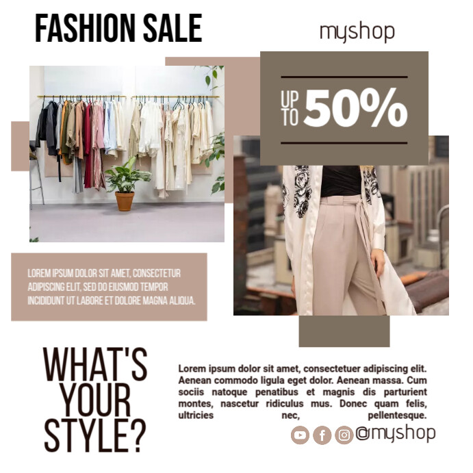Plantilla de Fashion Sale Discount | PosterMyWall