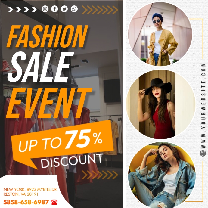 Fashion Sale Discount Template | PosterMyWall