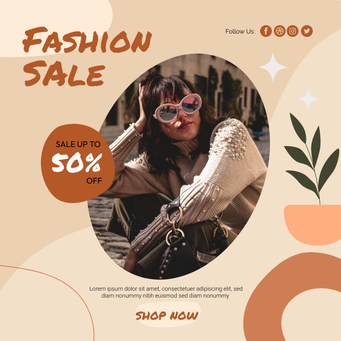 Fashion Sale Instagram Poster Template | PosterMyWall