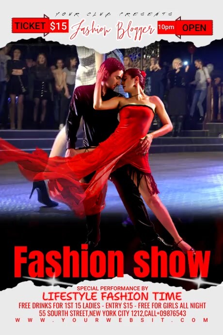 Fashion show night party ad Template | PosterMyWall