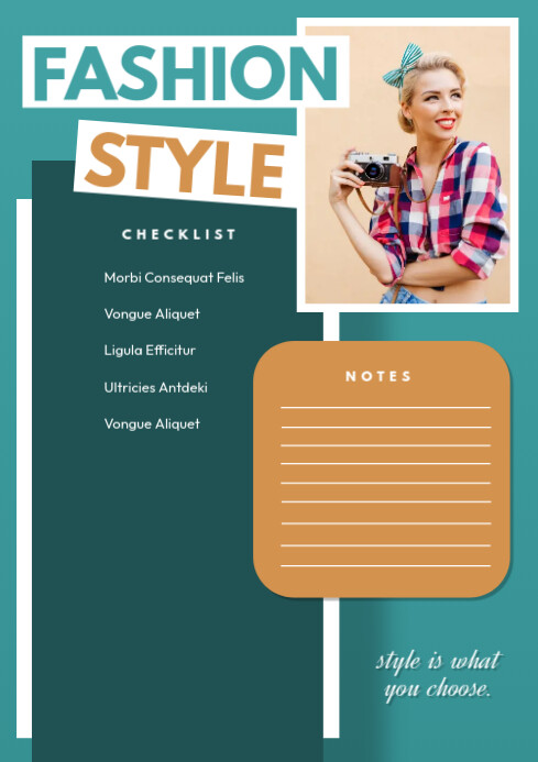 Copy of Fashion Style Checklist Templates | PosterMyWall