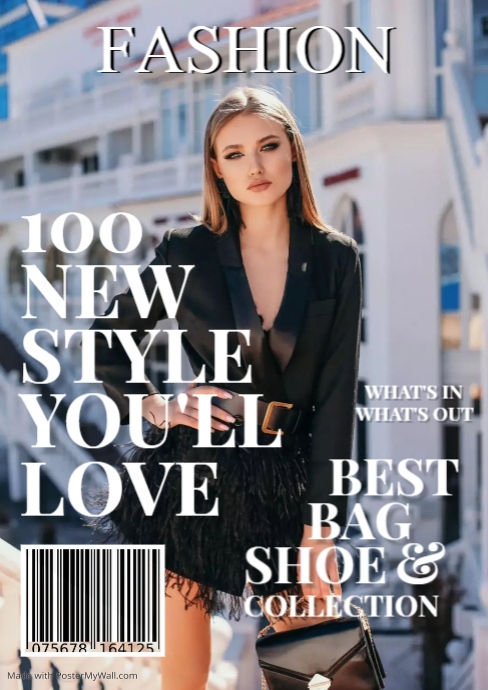 Fashion Style Magazine Cover Template | PosterMyWall