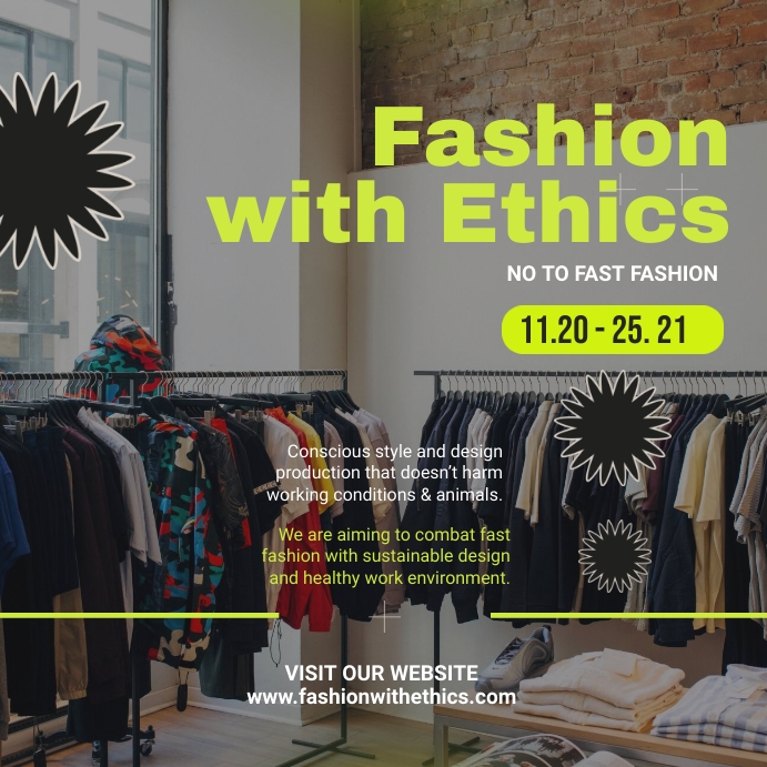 Fashion With Ethics ADS Template | PosterMyWall