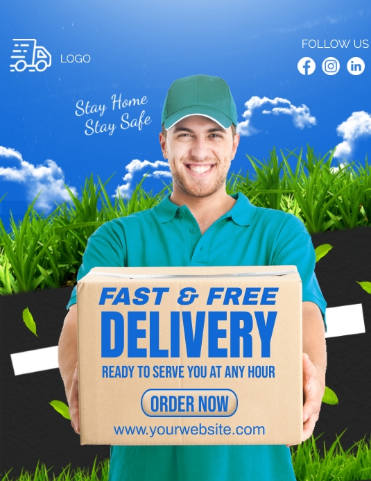 Copy of Fast and Free Delivery | PosterMyWall