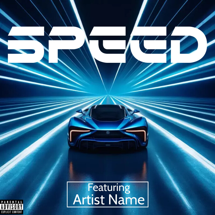 fast car album cover template | PosterMyWall