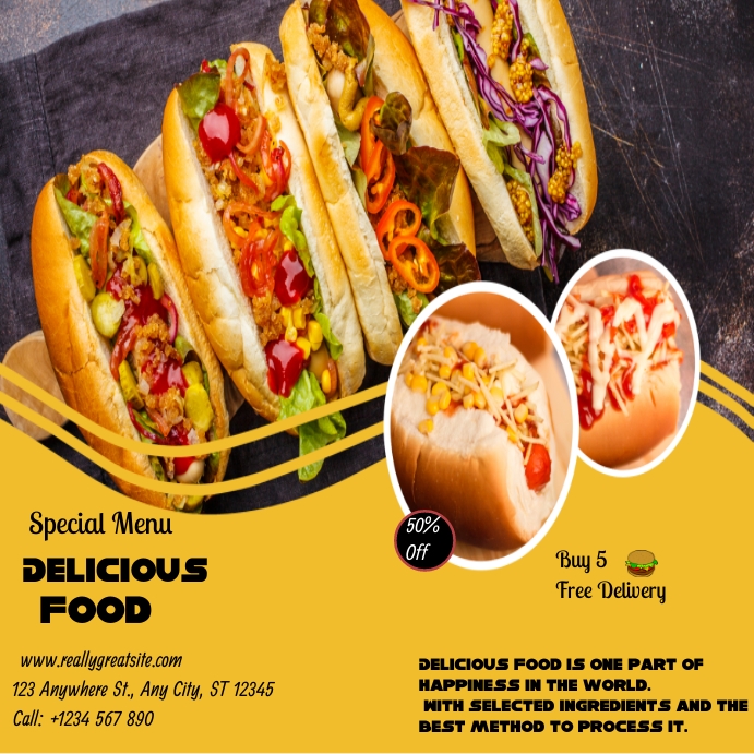 fast food ad instagram post Template | PosterMyWall