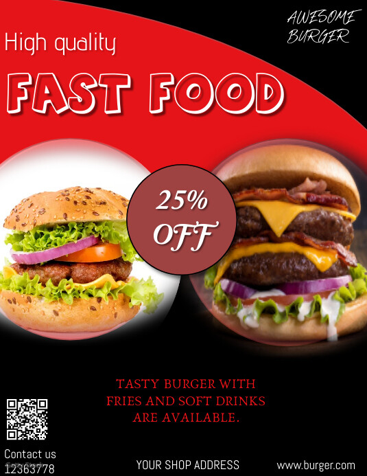 Fast food Template | PosterMyWall