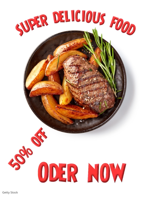 Modèle Restauration Rapide | PosterMyWall