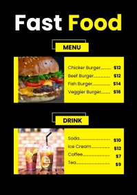 fast food menu template | PosterMyWall
