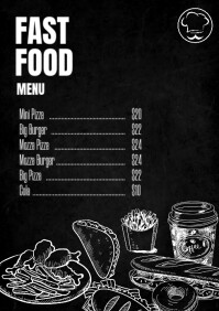 Fast Food Menu Template | PosterMyWall