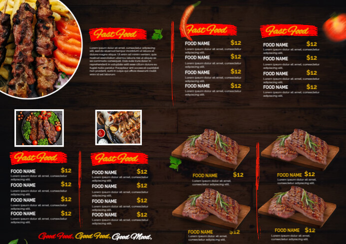 Fast Food Menu Template | PosterMyWall